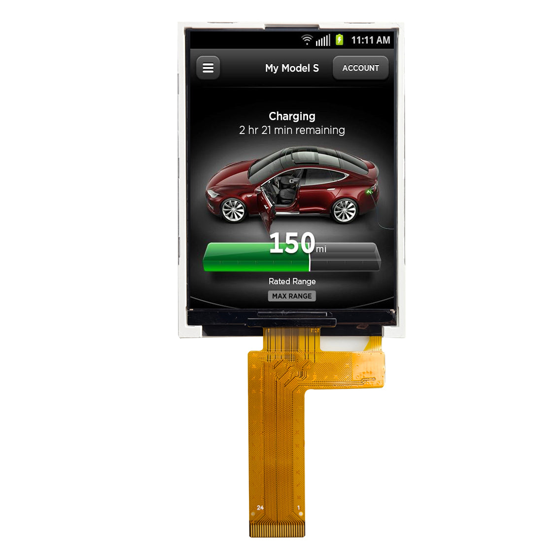2.8-inch 240x320 TFT LCD Display 8 Bit 8080 MCU & 4-wire SPI Interface ...